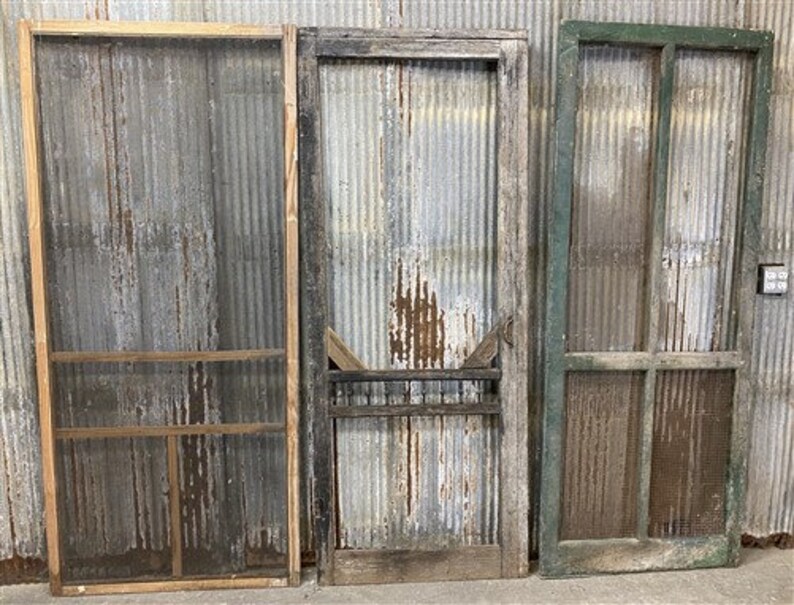 14 Wood Screen Porch Doors, Vintage Exterior Screen Doors, Farmhouse ...
