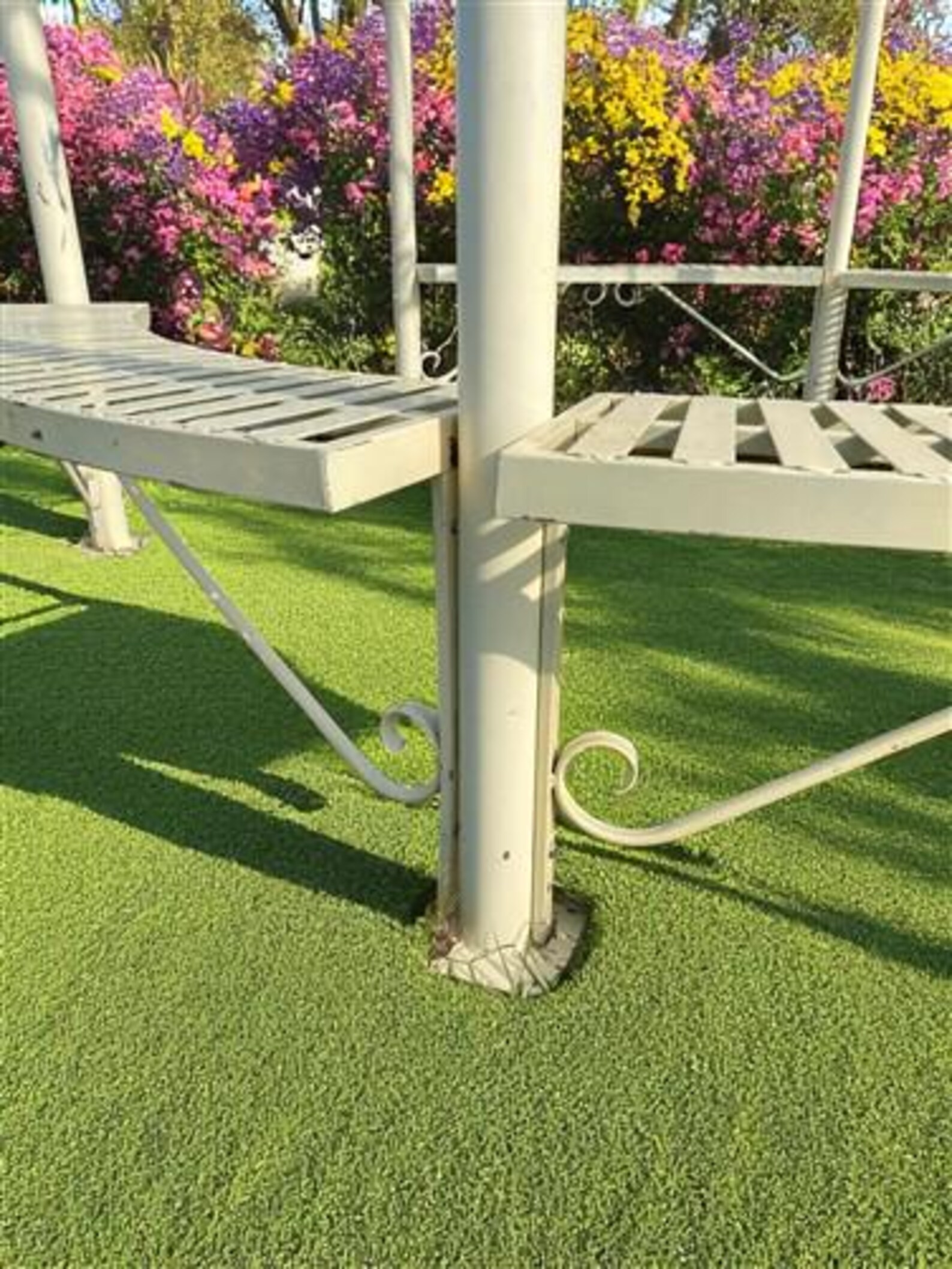 Elegant Swirl Gazebo With Bench, Dome Roof, Metal Pergola, Outdoor ...