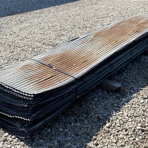 64 Sheets Barn Tin, Corrugated Metal Reclaimed Salvage, 12' Long 1536 ...
