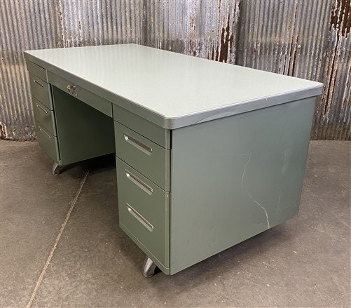 Vintage Mid Century Desk Home Office Furniture Desk With Drawers ...