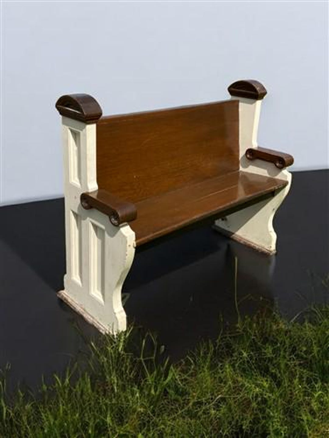 Vintage Wooden Church Pew, 3' 9" Porch Bench, Entry Foyer, Dining ...