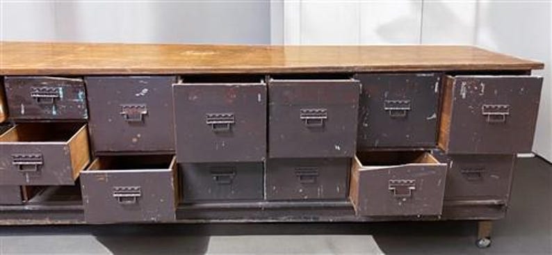 31 Drawer Store Counter, Vintage Store Cabinet, Grant's Drug Store ...