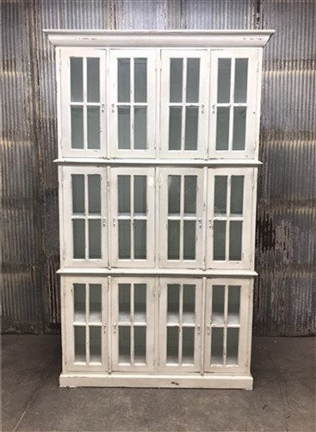 4'10 Triple Stack Cabinet, White Kitchen Cabinet, Bookcase, Kitchen ...