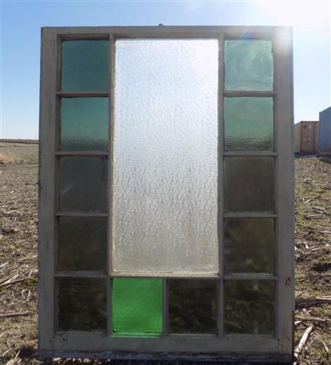 Antique Stained Glass, Rectangular Church Window, Architectural Art ...