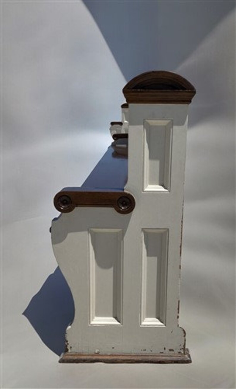 11' 9 Vintage Church Pew, Paneled Back Pew, Wooden Bench, Dining ...