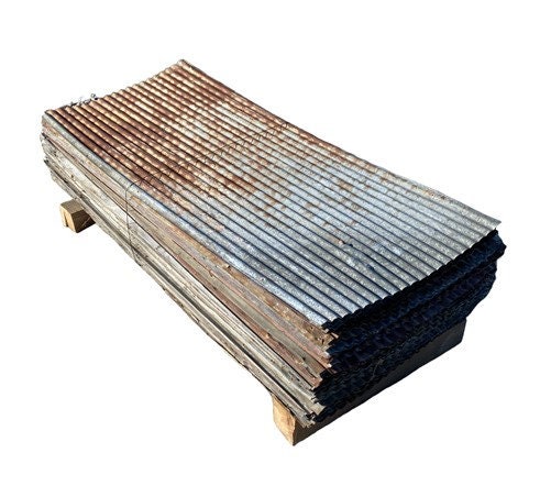 67 Sheets Barn Tin, Corrugated Metal Reclaimed Salvage 6' Long 670 Sq ...