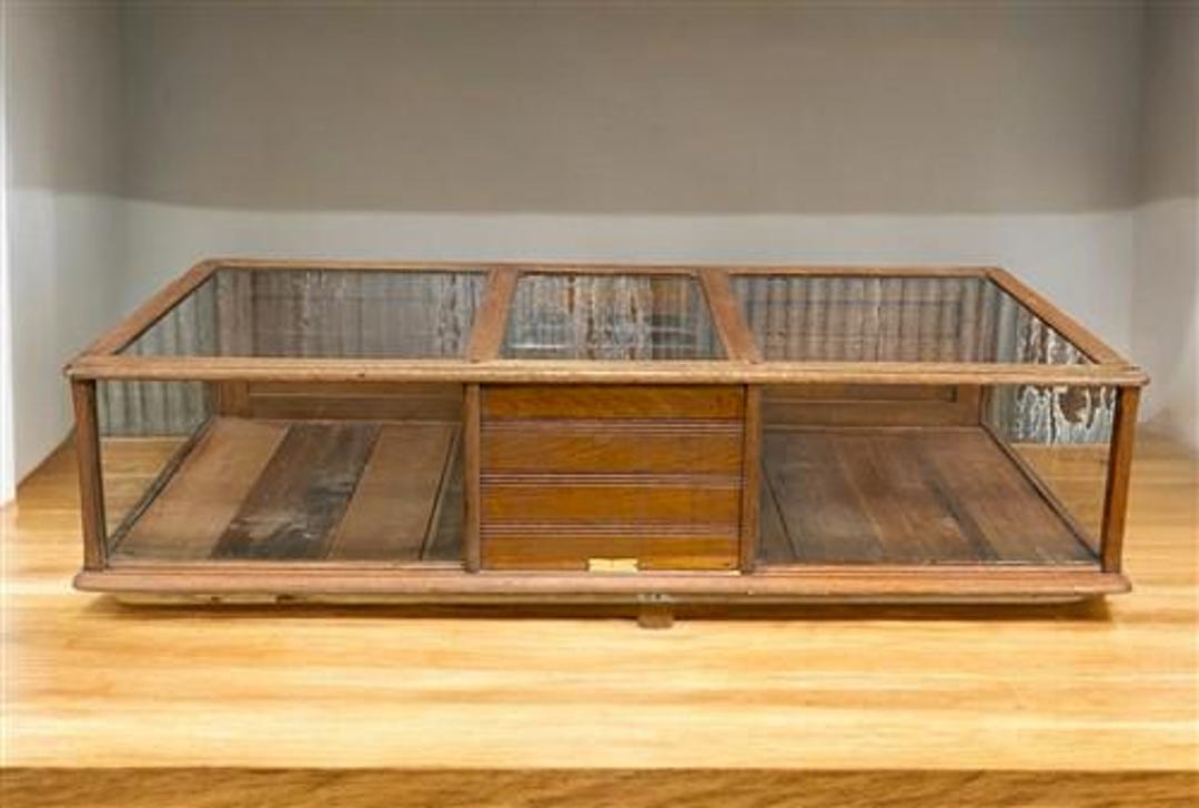 Double Sided Display Case, Vintage Store Countertop Showcase ...