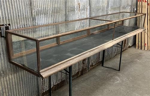 Wood Framed Countertop Glass Case, Vintage Retail Store Showcase ...