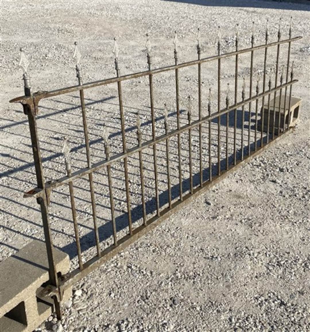 Wrought Iron Fence Panel, Architectural Salvage Grate, Garden Art ...