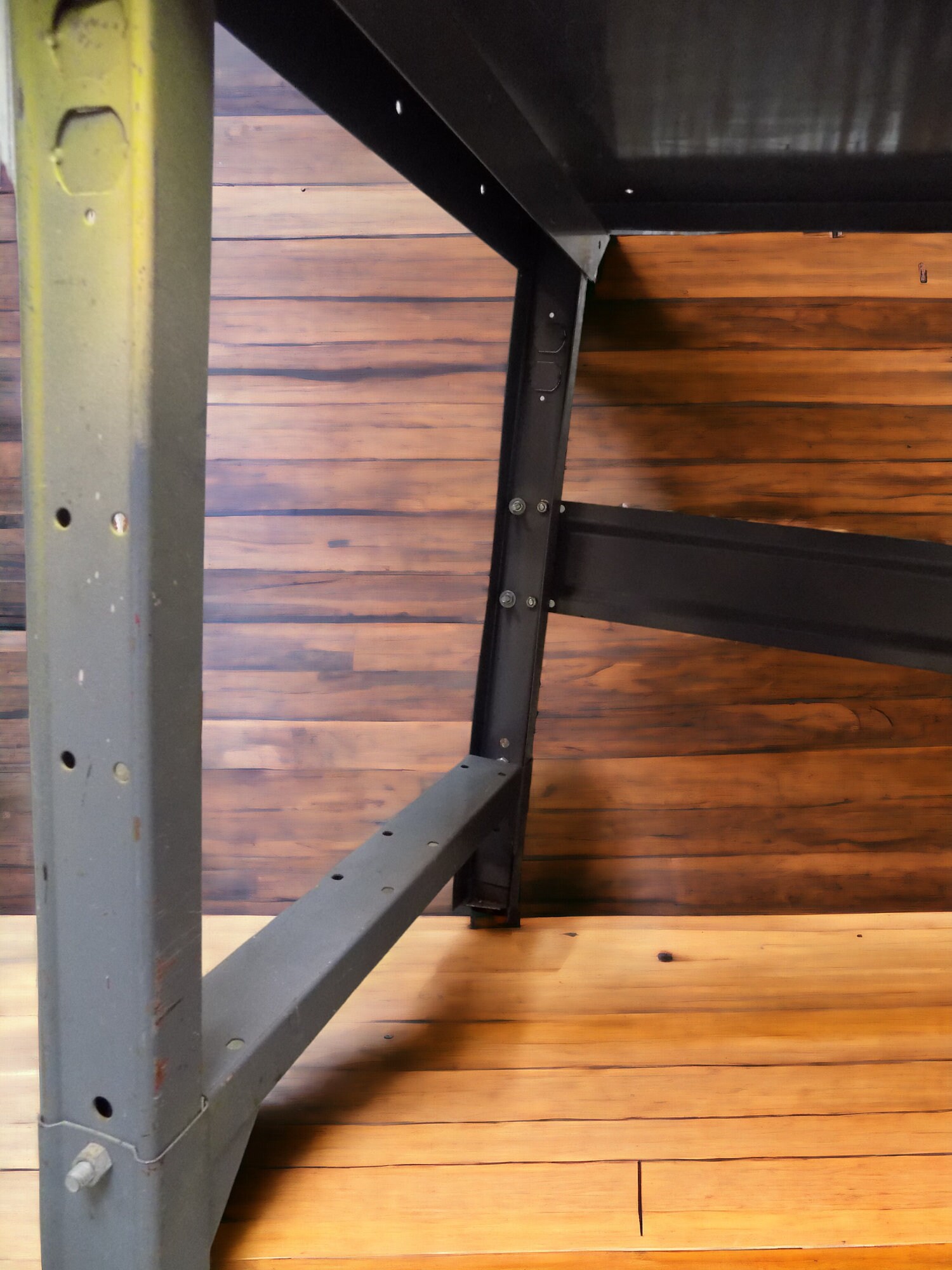 Vintage Industrial Metal Work Table, Kitchen Island,gray Steel ...