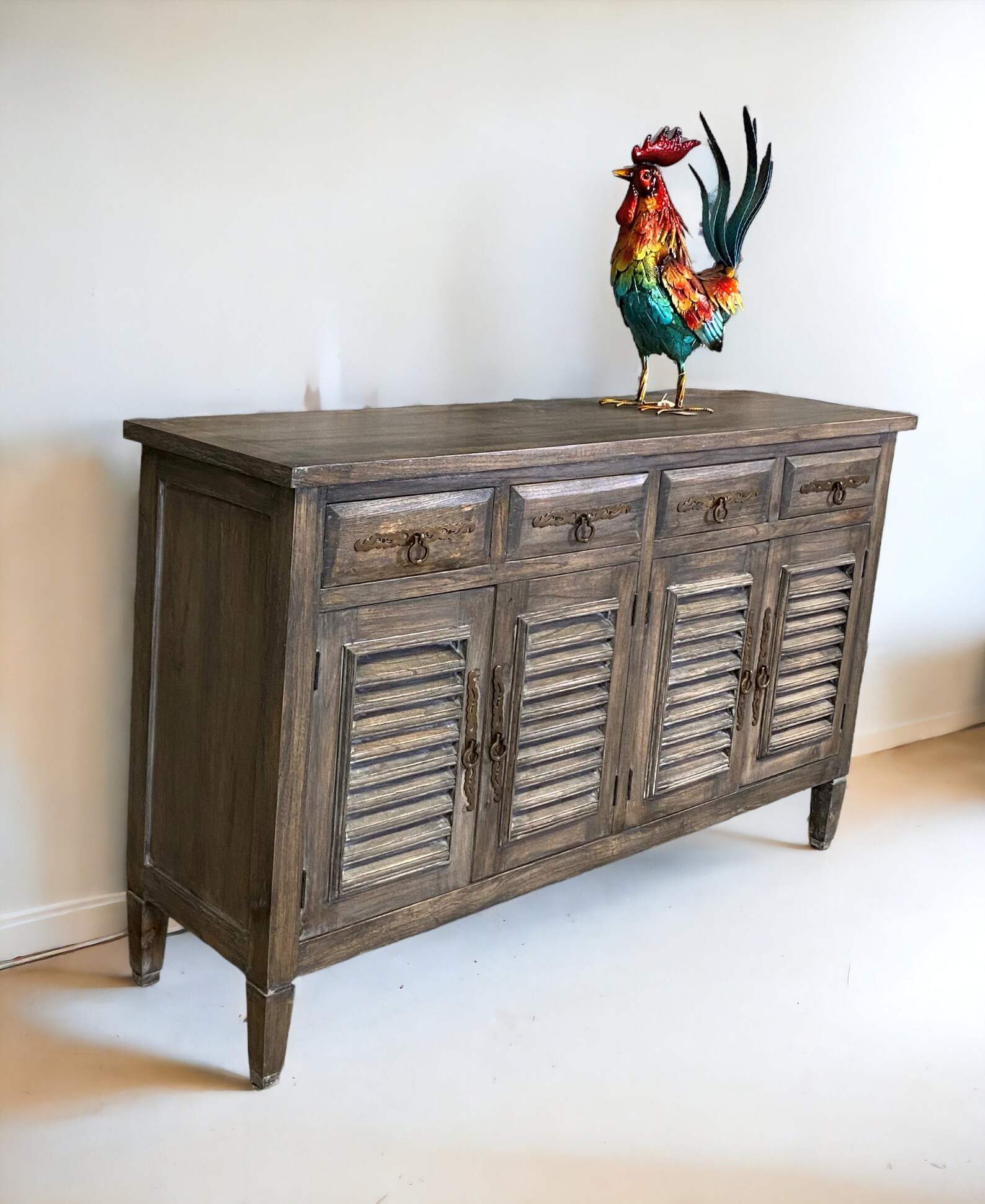 Classic Grey Shuttered Sideboard, Buffet, Console Table, and Kitchen ...