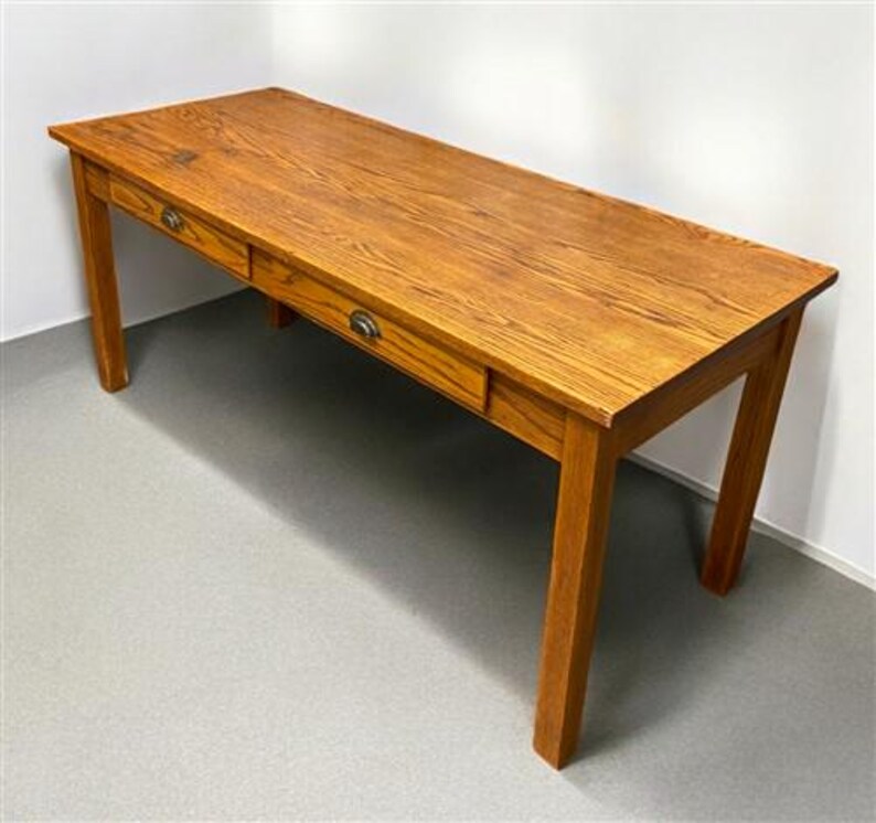 68 Vintage Oak Desk, Home Office Desk With Drawers, Writing Desk ...