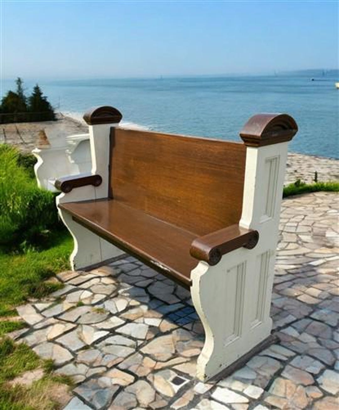 Vintage Wooden Church Pew, 3' 9" Porch Bench, Entry Foyer, Dining ...