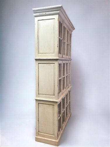 4'10" Triple Stack Cabinet, Antique White Kitchen Cabinet, Bookcase ...
