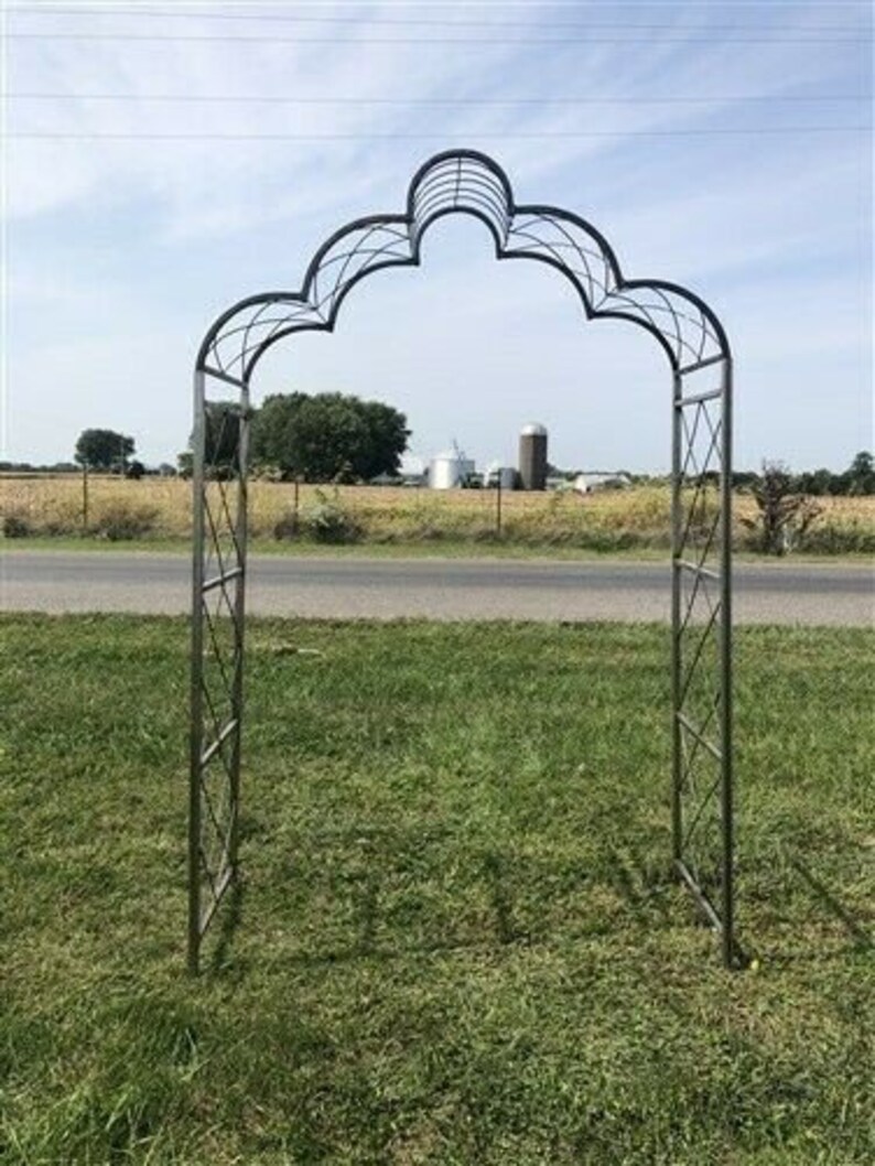 Cloud Metal Garden Arch, Flower Arbor, Outdoor Trellis, Wedding Archway ...