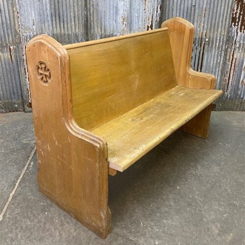 3' Wood Church Pew Vintage Porch Garden Bench Entryway - Etsy