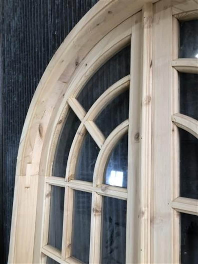 Arched French Double Door (48x80) 14 Pane Glass Door European Styled W ...