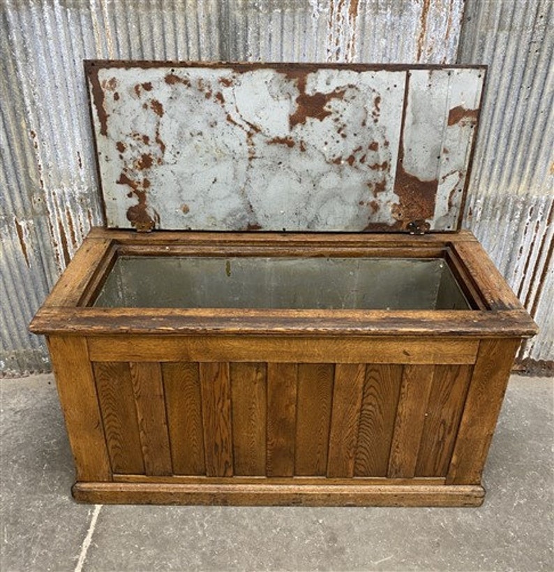 Vintage General Store Cooler, Oak Cooler, Primitive Ice Chest ...
