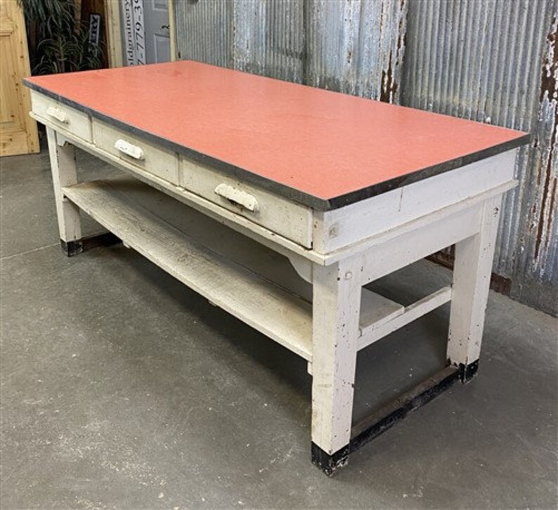 6' Harvest Table, Vintage Wood Farmhouse Table, Rustic Farm Table ...