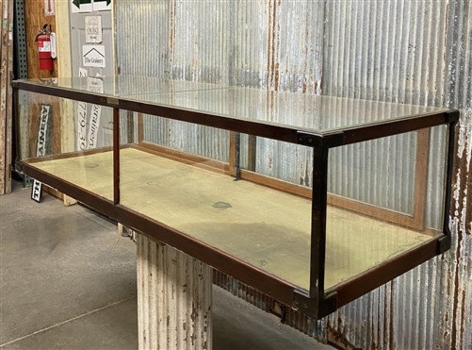 Vintage Countertop Showcase, Wood Framed Glass Case, Retail Store ...