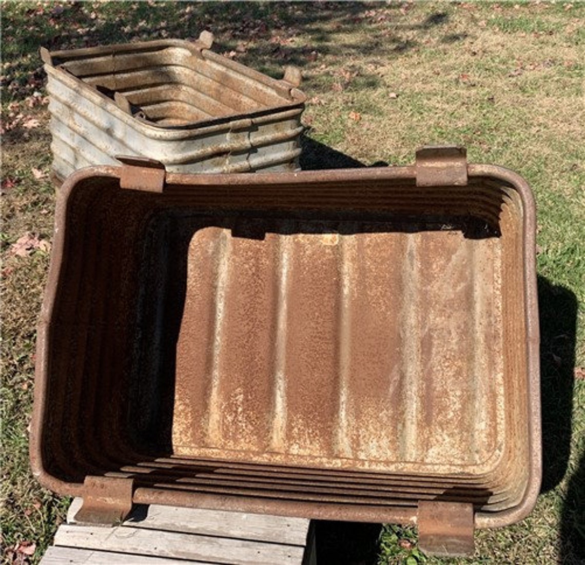 3 Cast Iron Wash Tubs Washer Garden Flower Pots Soda Ice - Etsy