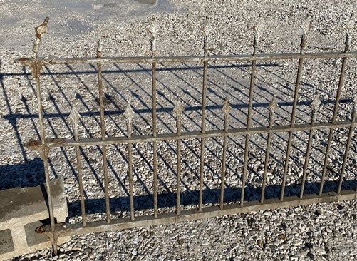 Wrought Iron Fence Panel, Architectural Salvage Grate, Garden Art ...