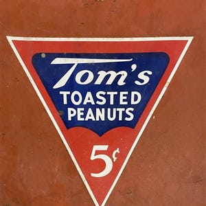 Vintage Tom's Toasted Peanuts Vending Machine, Candy Vending Machine ...