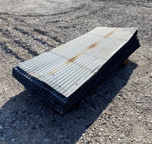56 Sheets Barn Tin, Corrugated Metal Reclaimed Salvage, 5' Long 560 Sq ...