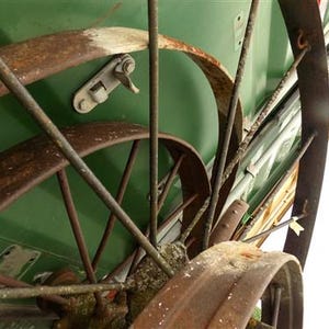 6 Cast Iron Implement Wheels, Wagon Wheel, Tractor Steel Rims ...