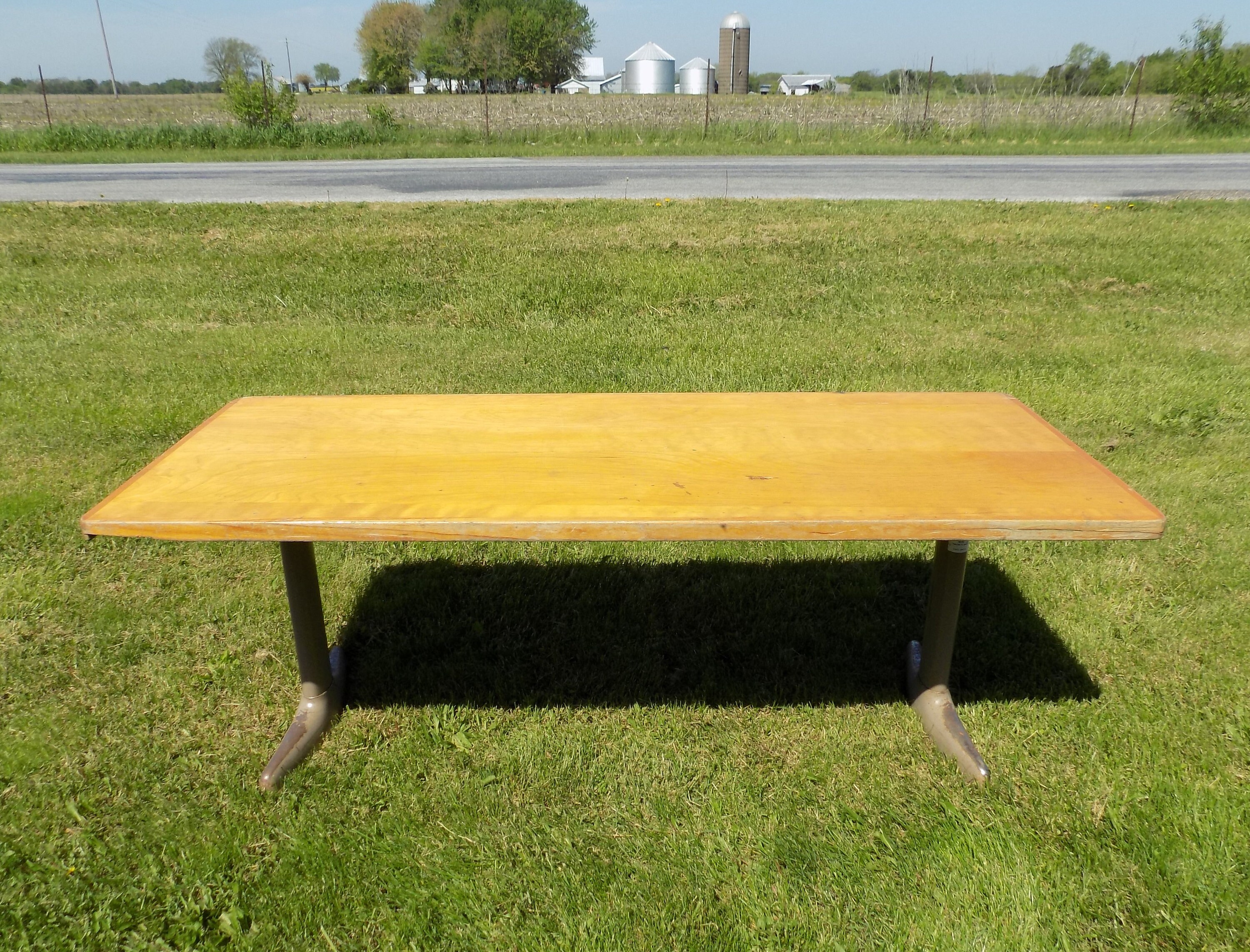 6' Vintage Rectangular School Table Desk, Kids School Classroom ...