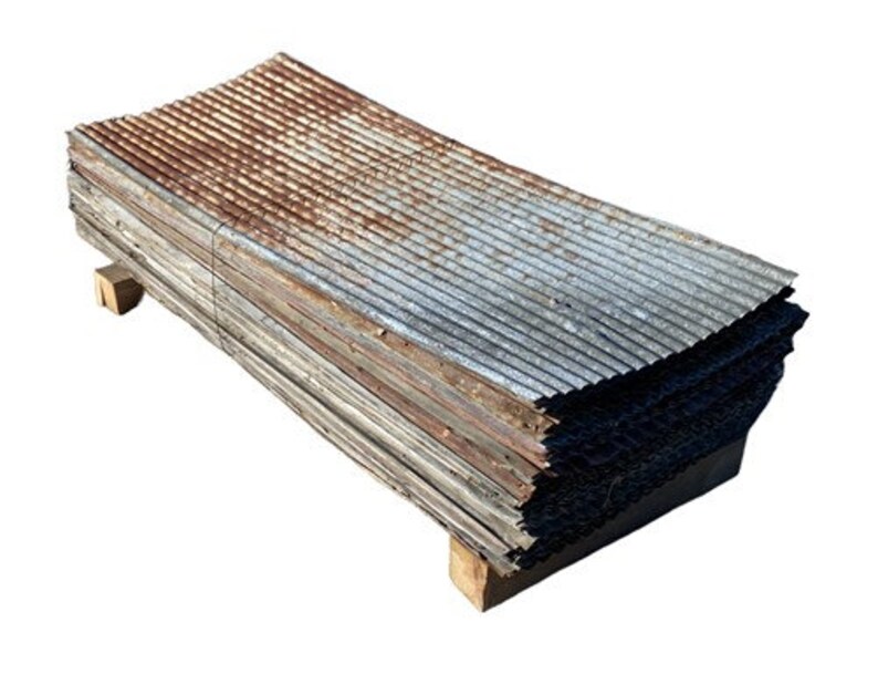 67 Sheets Barn Tin, Corrugated Metal Reclaimed Salvage 6' Long 670 Sq ...