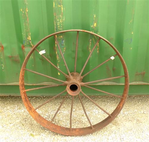 2 Cast Iron Implement Wheels, Wagon Wheel, Tractor Steel Rims ...