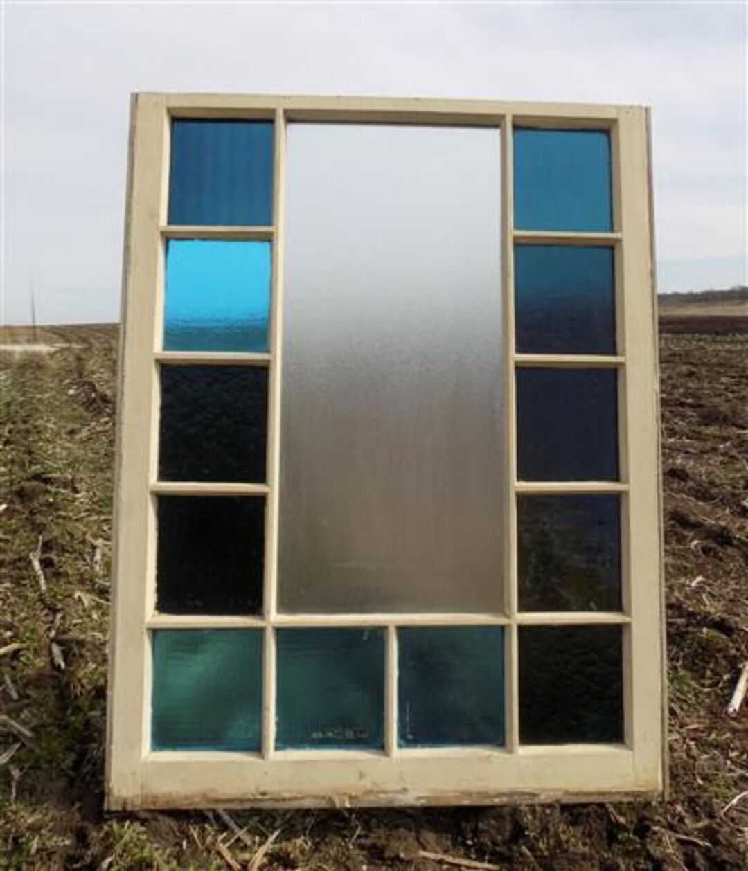 Antique Stained Glass, Rectangular Church Window, Architectural Art ...