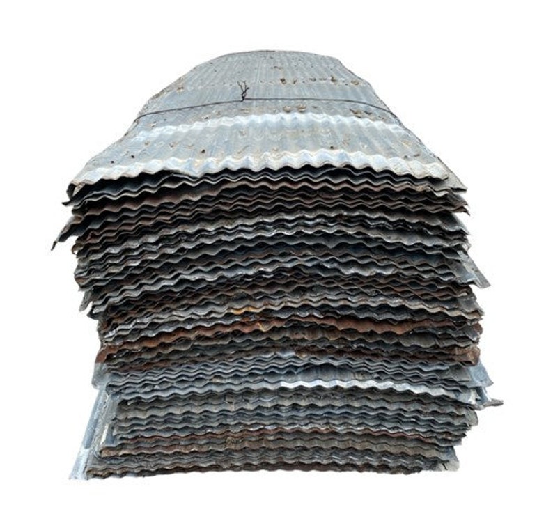 86 Sheets Barn Tin, Corrugated Metal Reclaimed Salvage, 10' Long 1720 ...