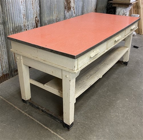 6' Harvest Table, Vintage Wood Farmhouse Table, Rustic Farm Table ...