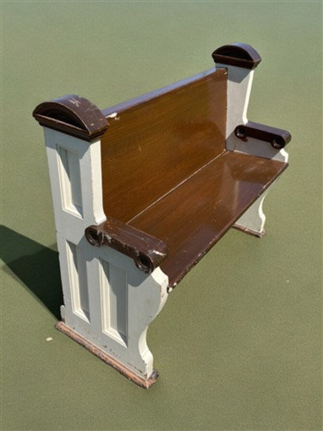 Vintage Wooden Church Pew, Porch Bench, Entry Foyer Bench, Dining ...