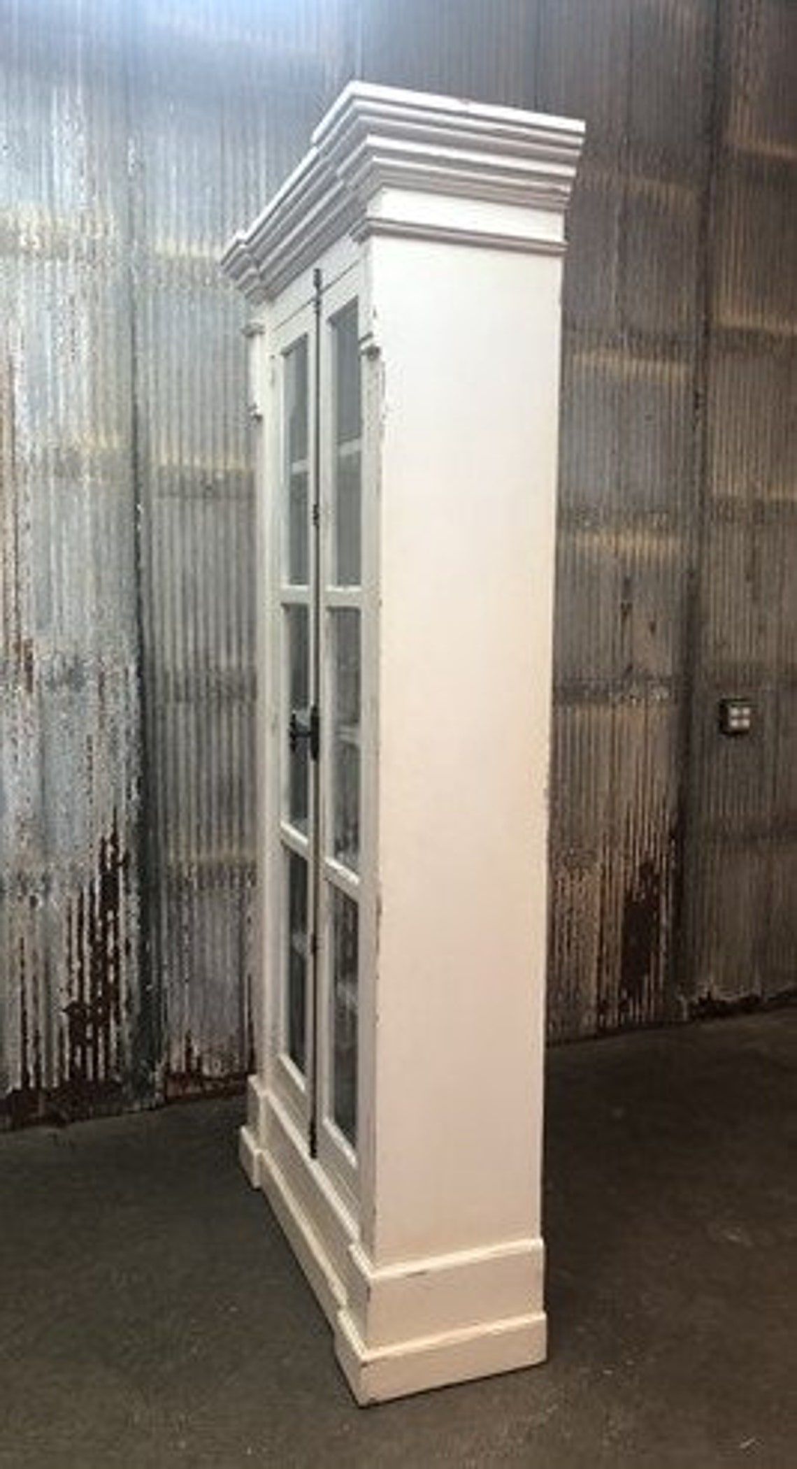 Library Bookcase 2 Door White Display Case Showcase Kitchen - Etsy