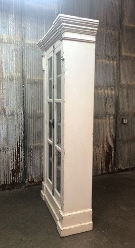 Library Bookcase 2 Door White Display Case Showcase Kitchen - Etsy