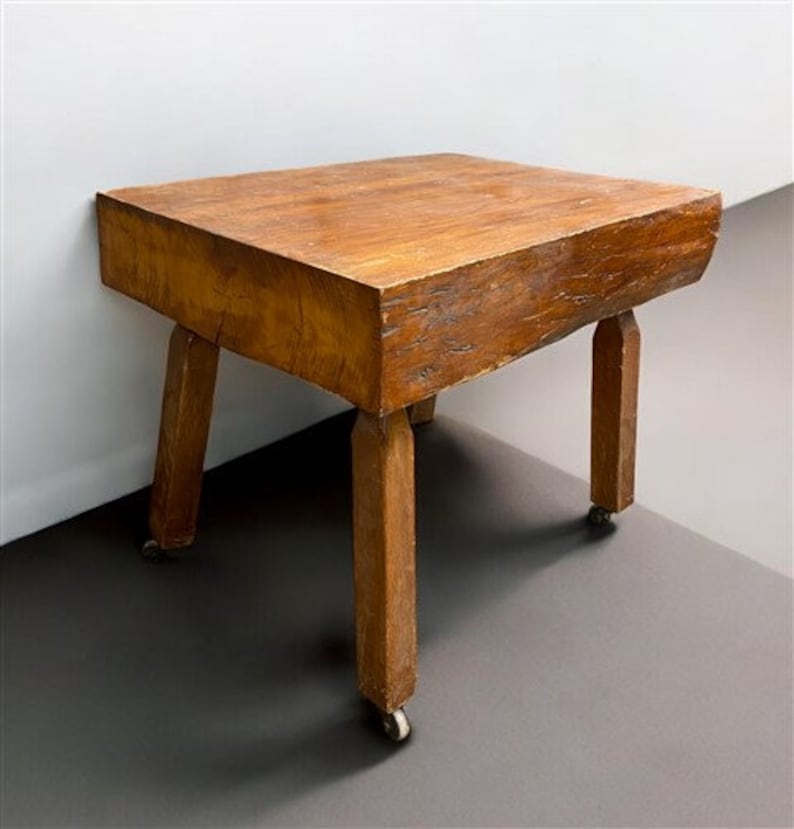 Vintage Butcher Block Table Countertop, Butcher Block Island, Kitchen ...