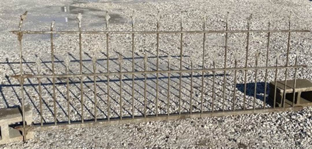 Wrought Iron Fence Panel, Architectural Salvage Grate, Garden Art ...