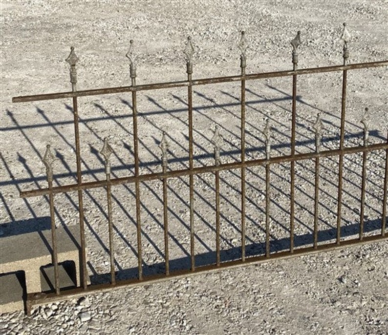 Wrought Iron Fence Panel, Architectural Salvage Grate, Garden Art ...