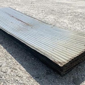 20 Sheets Barn Tin, Corrugated Metal Reclaimed Salvage, 7' Long 280 Sq ...
