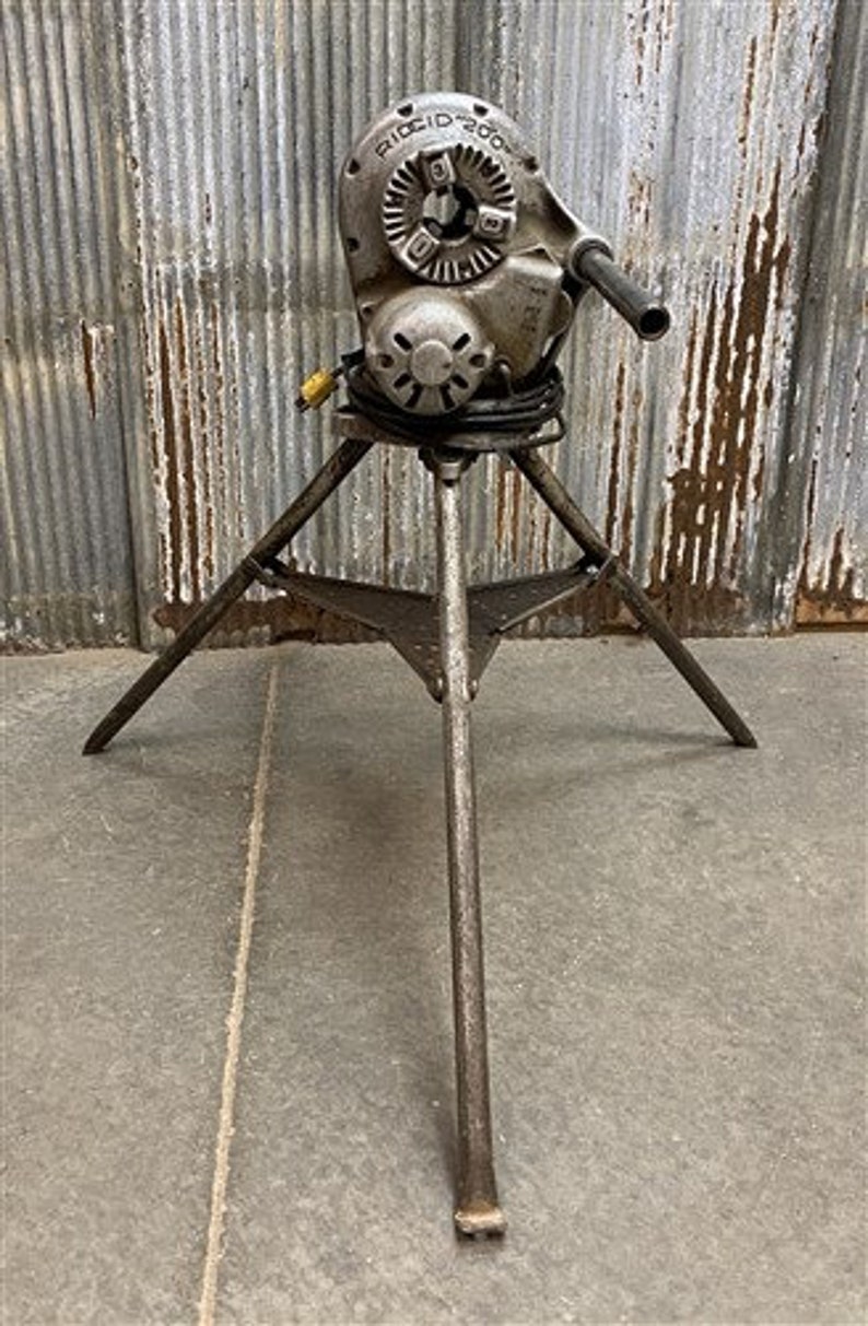 Ridgid 200 Pipe Threader Machine W/tripod Stand, Industrial Salvage ...