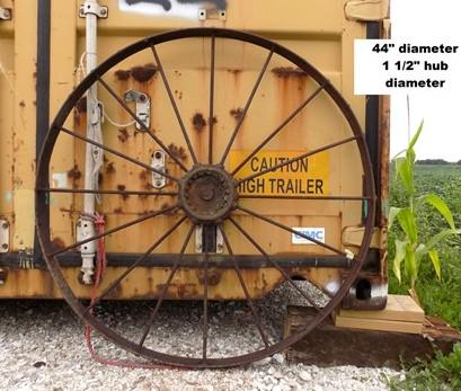 6 Cast Iron Implement Wheels, Wagon Wheel, Tractor Steel Rims ...