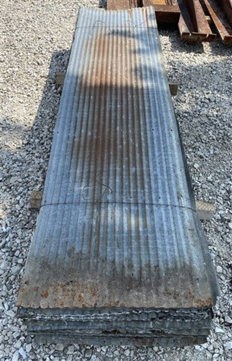 61 Sheets Barn Tin, Corrugated Metal Reclaimed Salvage, 9' Long 1098 Sq ...