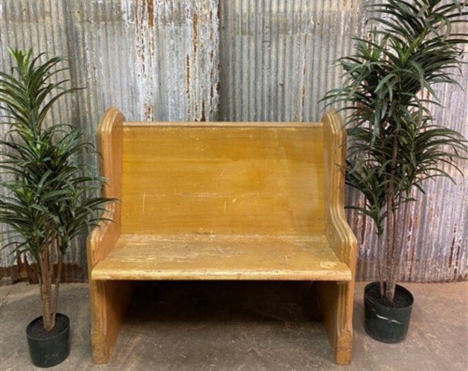 3' Wood Church Pew, Vintage Porch Garden Bench, Entryway Bench Train ...