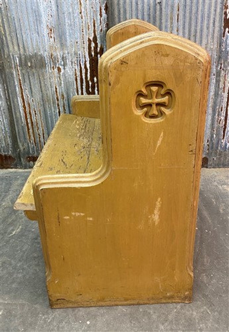 3' Wood Church Pew Vintage Porch Garden Bench Entryway - Etsy