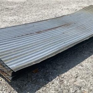 20 Sheets Barn Tin, Corrugated Metal Reclaimed Salvage, 7' Long 280 Sq ...