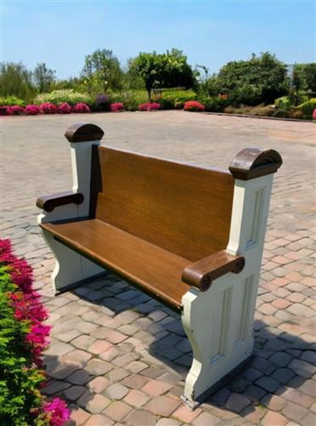 Vintage Wooden Church Pew, 3' 8 Porch Bench, Entry Foyer, Dining ...