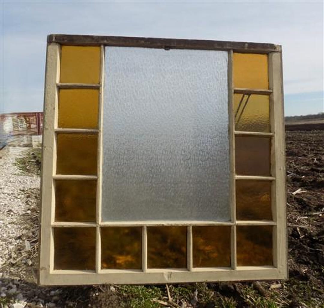Antique Stained Glass, Rectangular Church Window, Architectural Art ...